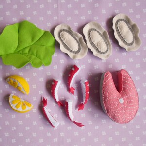 Pretend Play Food Felt Food Set Felt Food Play Kids Play Food Sea Food ...