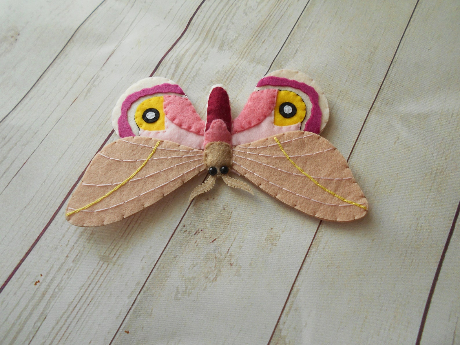 Realistic Automeris Pamina Saturn Moth From Felt Felted Moth - Etsy