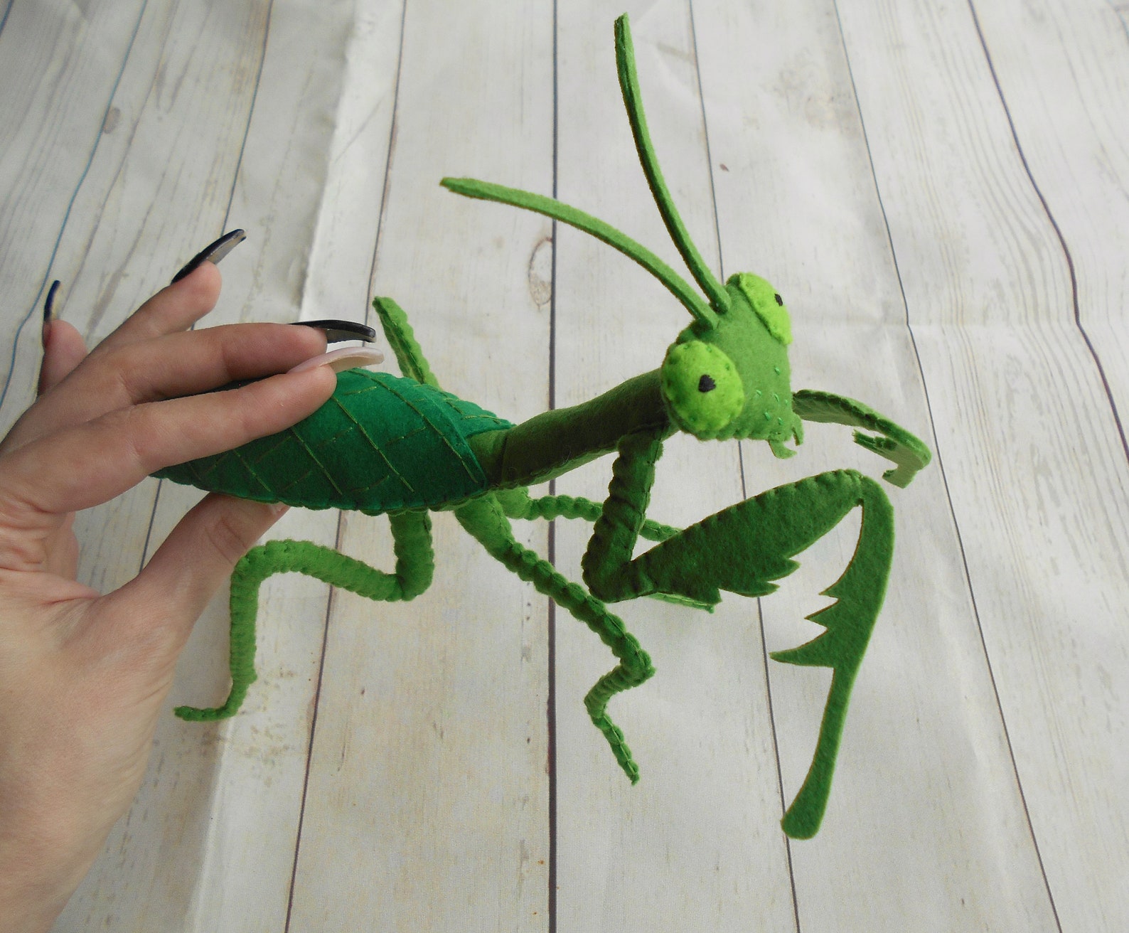 Realistic Mantis Figure From Felt Kids Learn Bugs Green Mantis - Etsy