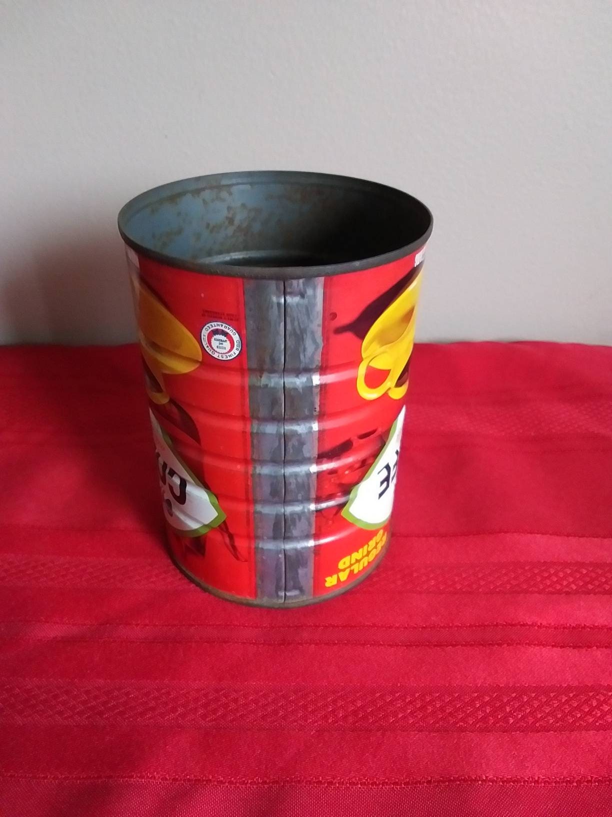 Vintage Acme ideal tin coffee can yellow cup 16 oz opened | Etsy