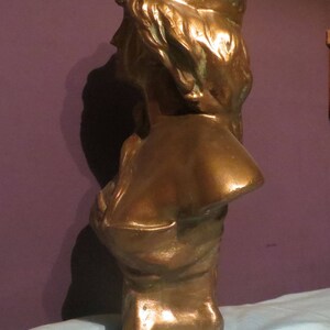 Atala Bronzed Chalk Ware Art Figurine Statue 1950s Greek - Etsy