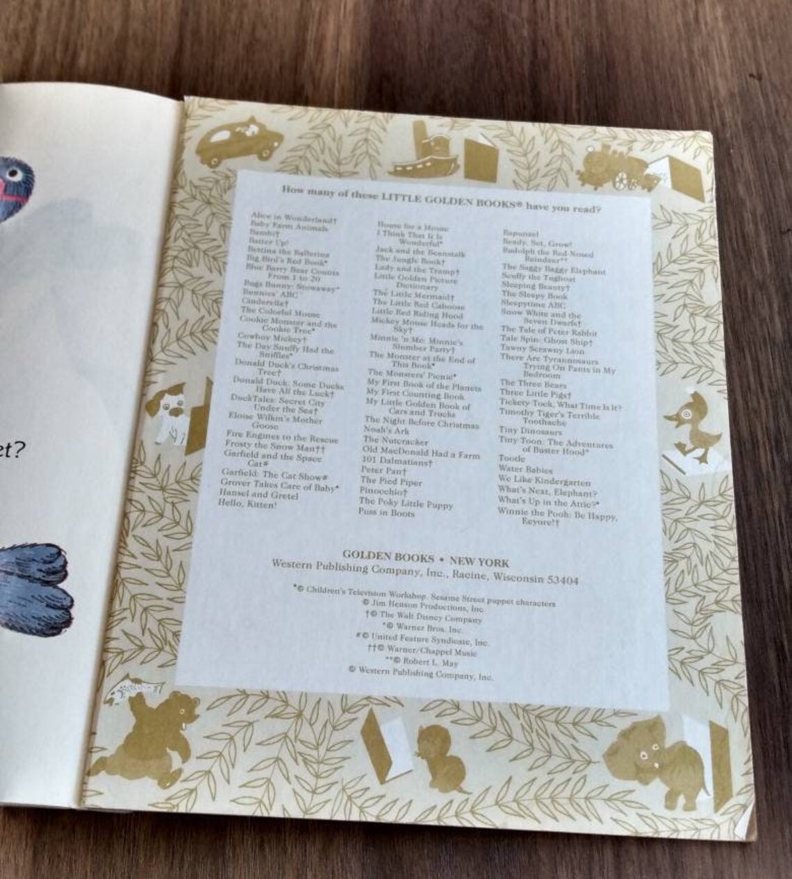 Sesame Street Book Grovers Own Alphabet a Little Golden Book Children's ...