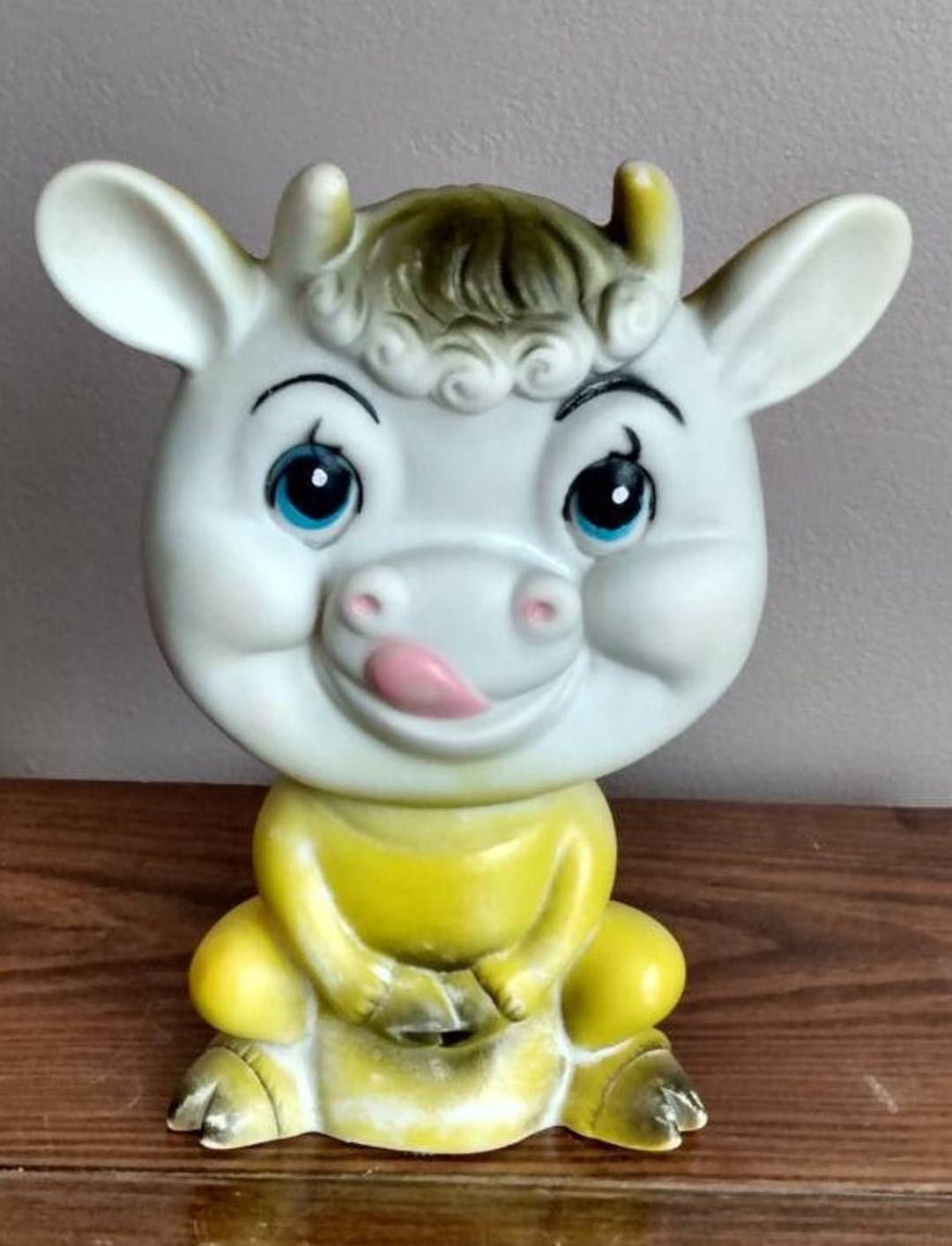 Vintage Cow Squeaky Toy Made in Taiwan Baby Toy - Etsy