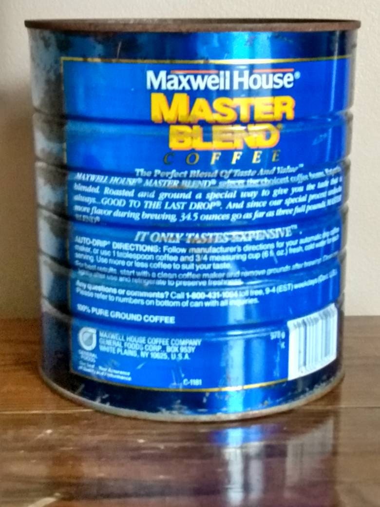 Maxwell House Auto Drip Master Blend Coffee Tin Can 34.5oz - Etsy