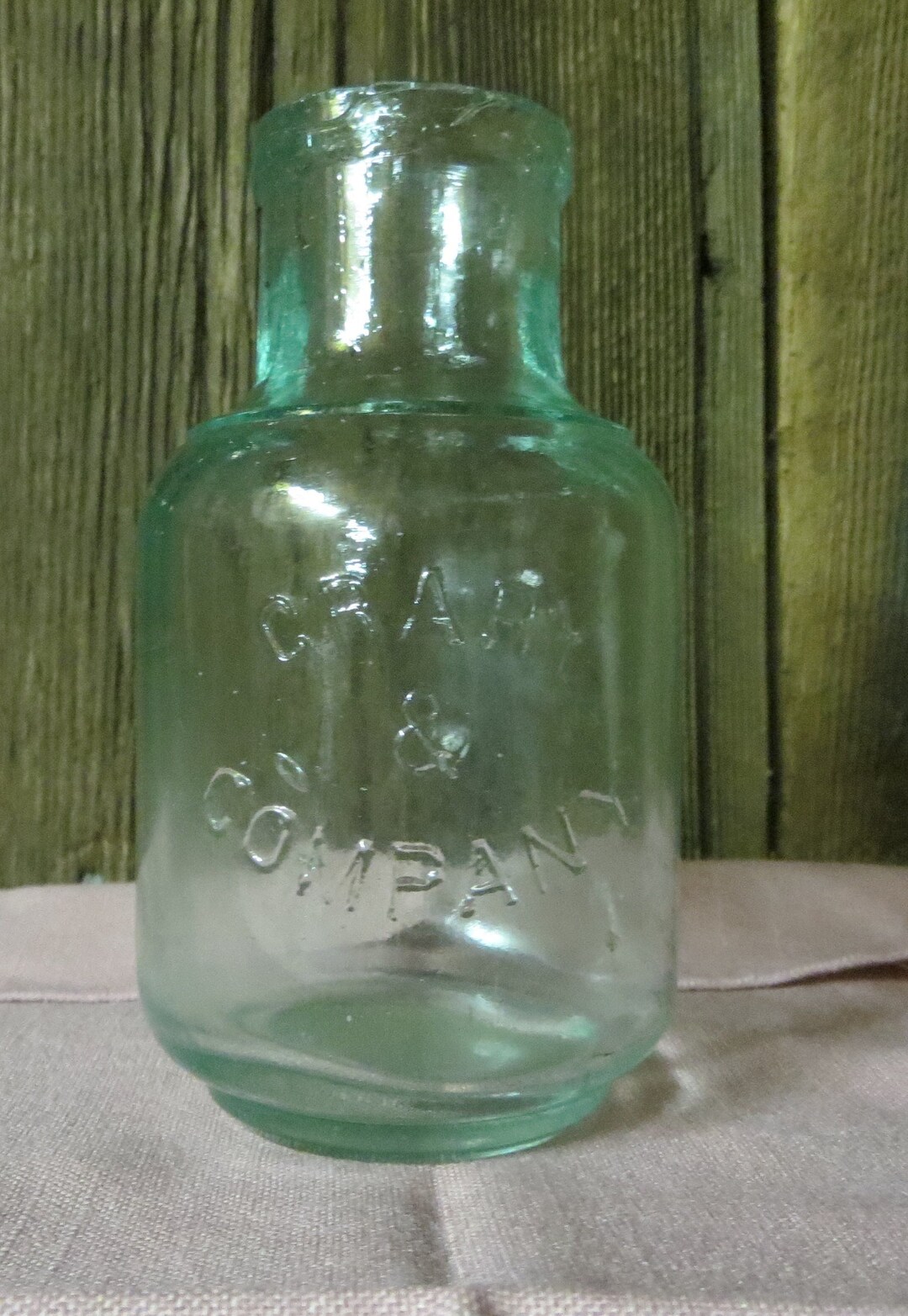 Light Green Dairy Bottle Crary & Company 4.75'' High Milk Cream - Etsy
