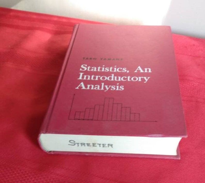 1964 Statistics an Introductory Analysis Math Hard Cover - Etsy