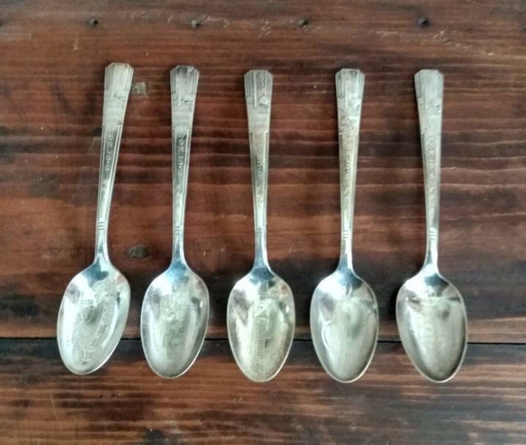 New York Worlds Fair Silver Plated Spoons 1939 Administration, Railroad ...