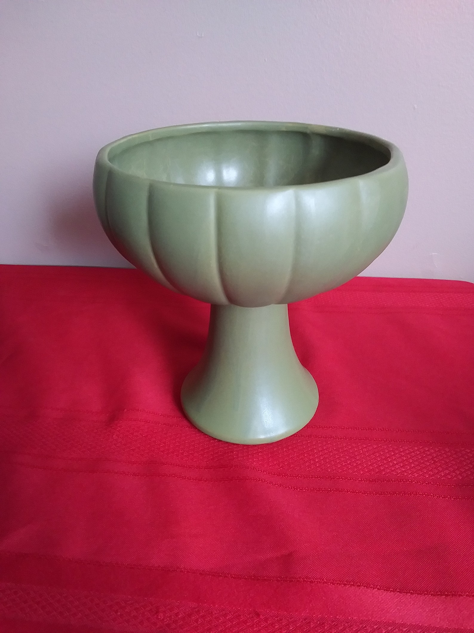 Vintage 1960s McCoy floraline pottery pedestal vase 464 USA | Etsy
