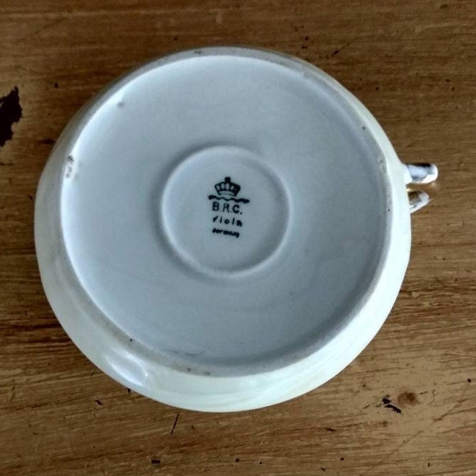 Porcelain BRC Viola Creamer Pitcher With Gold Trim and Flowers Vintage ...