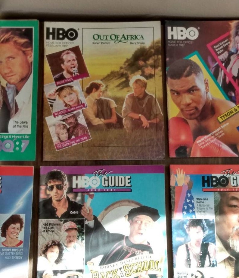 30 Vintage HBO Guides 1986 1987 1988 HBO Movies From the 80s - Etsy
