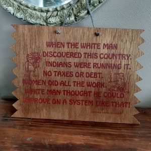 Cherokee Indian Philosophy Wood Sign Wall Hanging Decor - Etsy