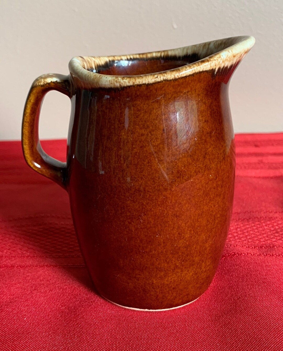 Hull Pottery Small Brown Drip Glazed Pitchers - Etsy