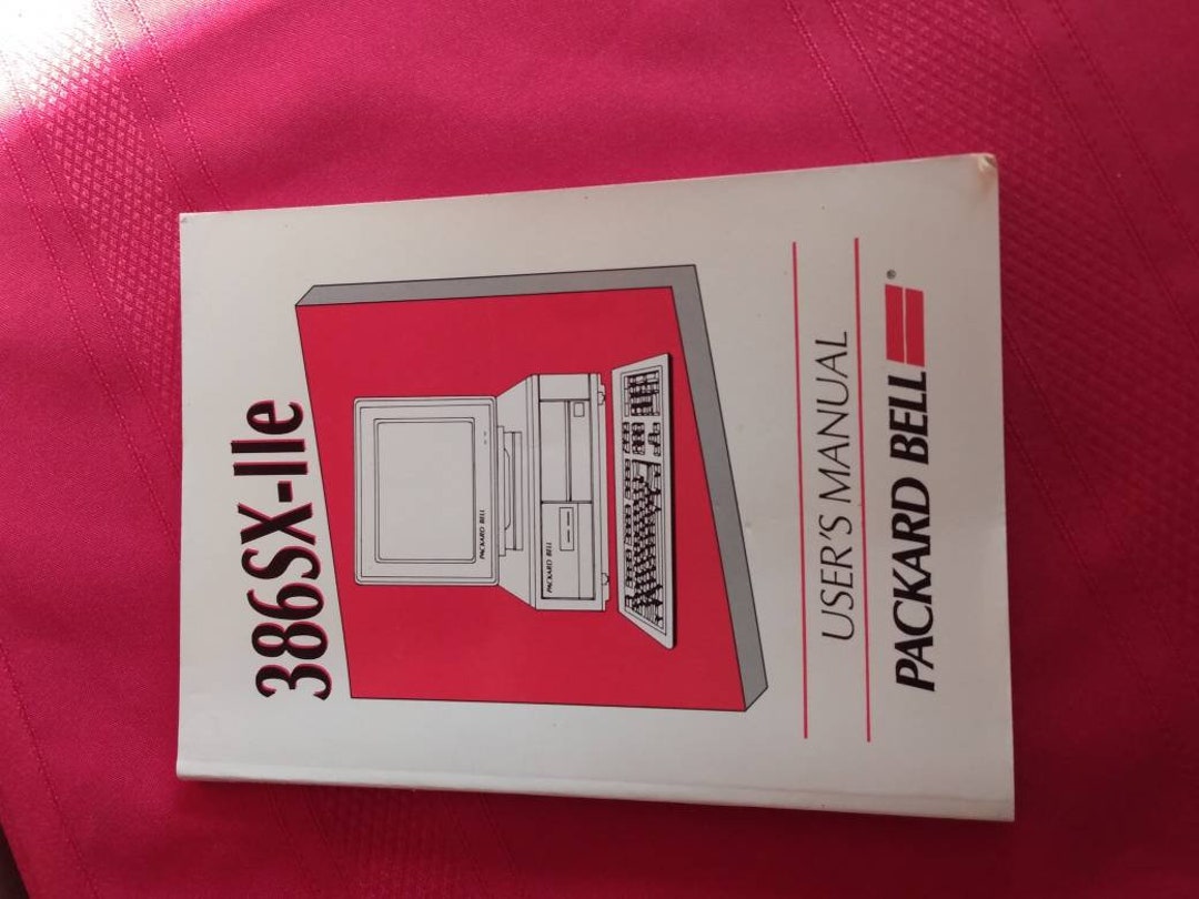 1991 386sx Lle Users Manual Packard Bell Book Computer Book - Etsy