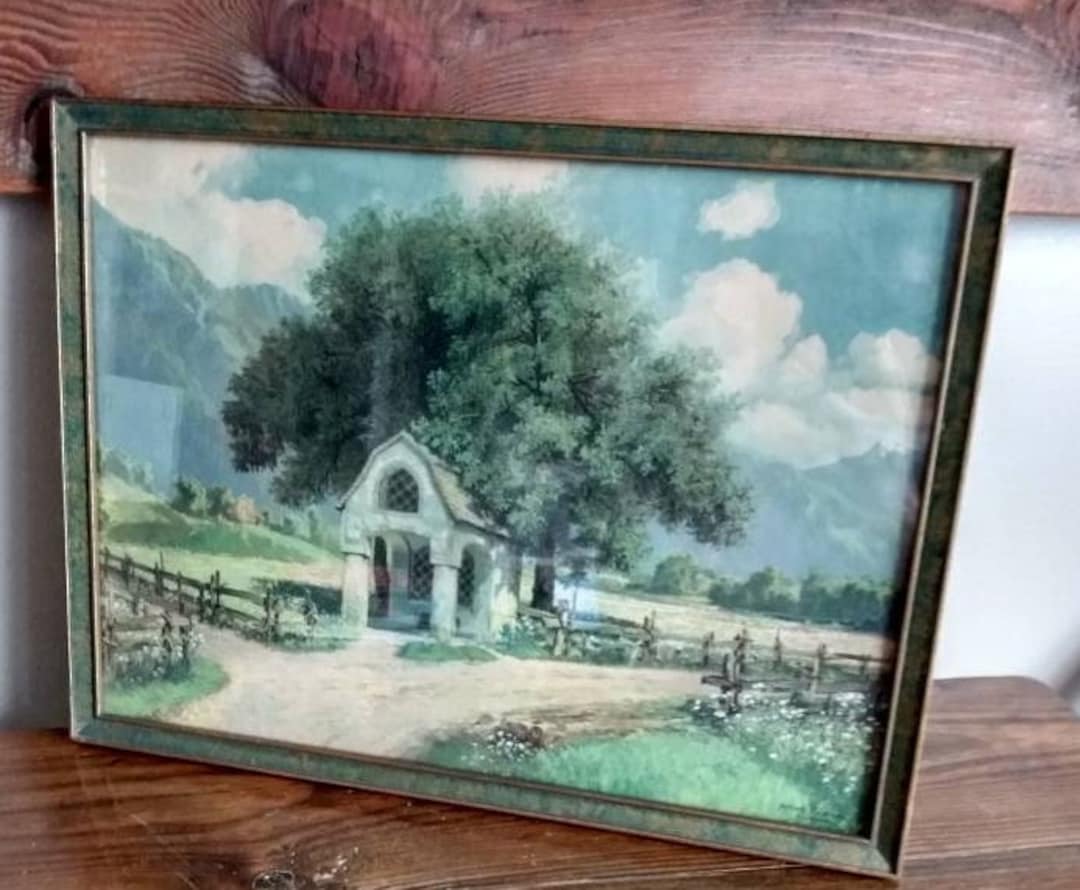 Hans Frahm Muchen in the Valley Vintage Wood Frame Picture - Etsy