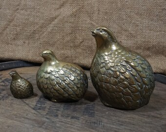 Items similar to vintage White Partridge Bird figurines on Etsy