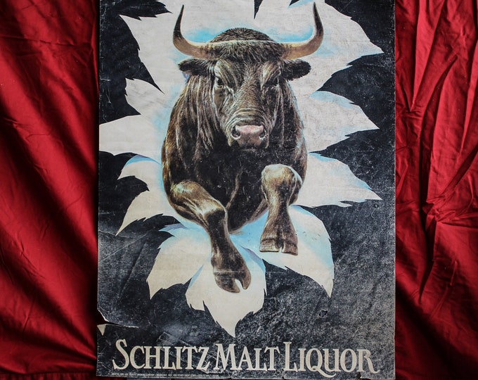 1981 Schlitz Malt Liquor Bull Poster - Etsy