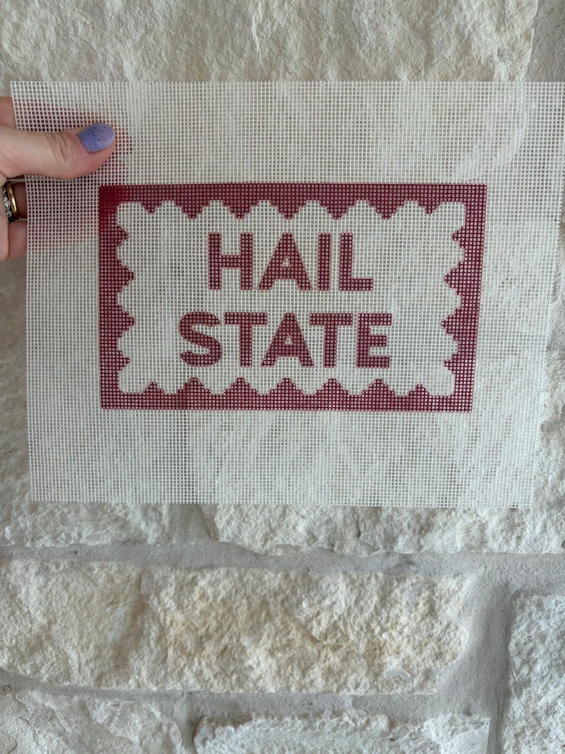 College Football Needlepoint Canvas - Etsy