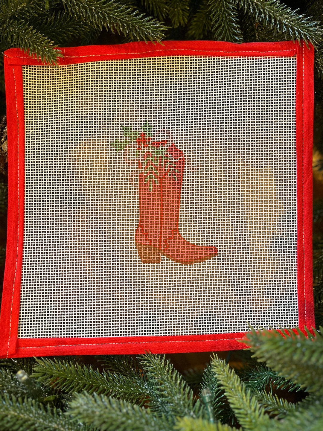 Cowboy Boot Needlepoint Canvas - Etsy