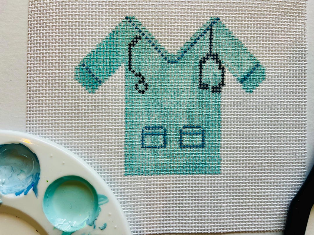 Customizable Medical Scrubs - Hand Painted Needlepoint Canvas - Etsy