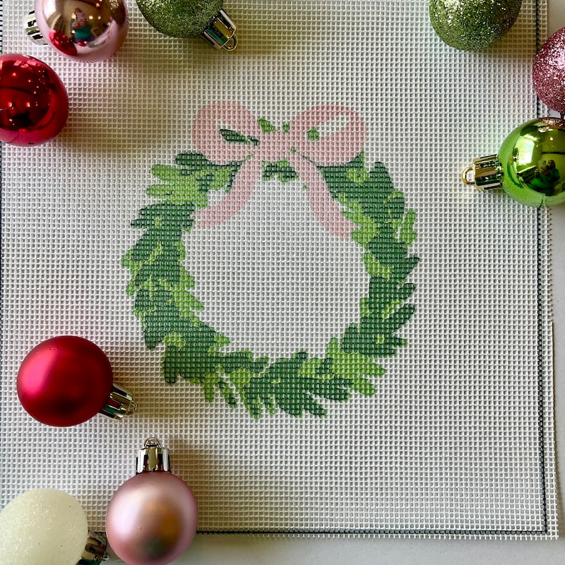 Christmas Needlepoint Kit Pink - Etsy
