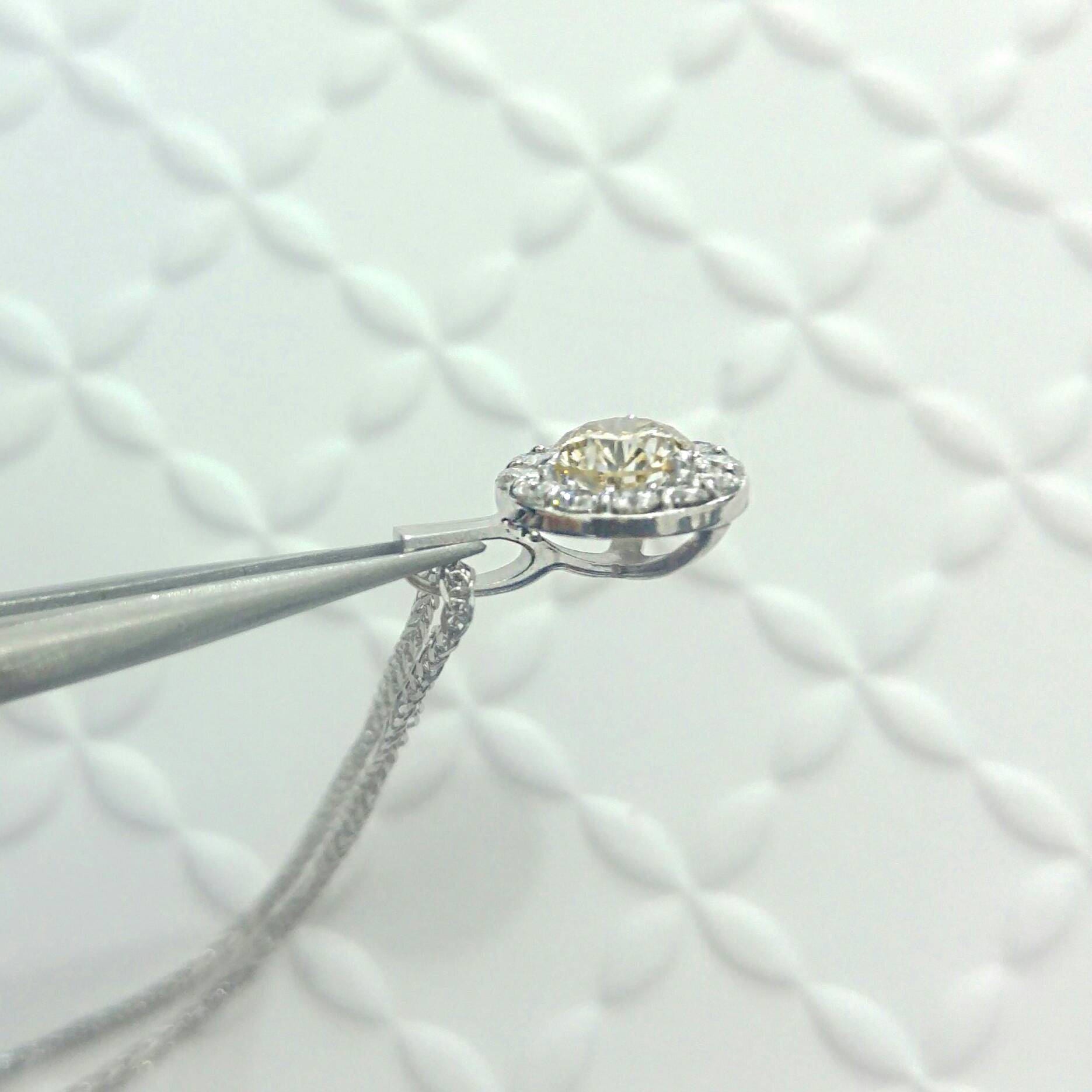 Champagne Diamond Pendant - Etsy