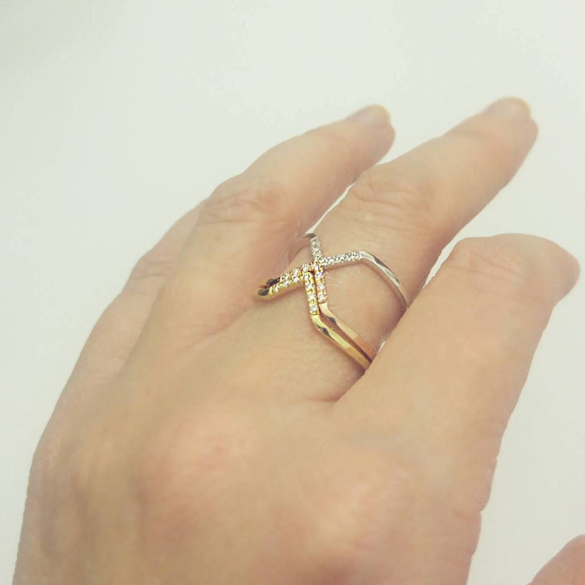 Stacking Ring Set V Ring Set - Etsy