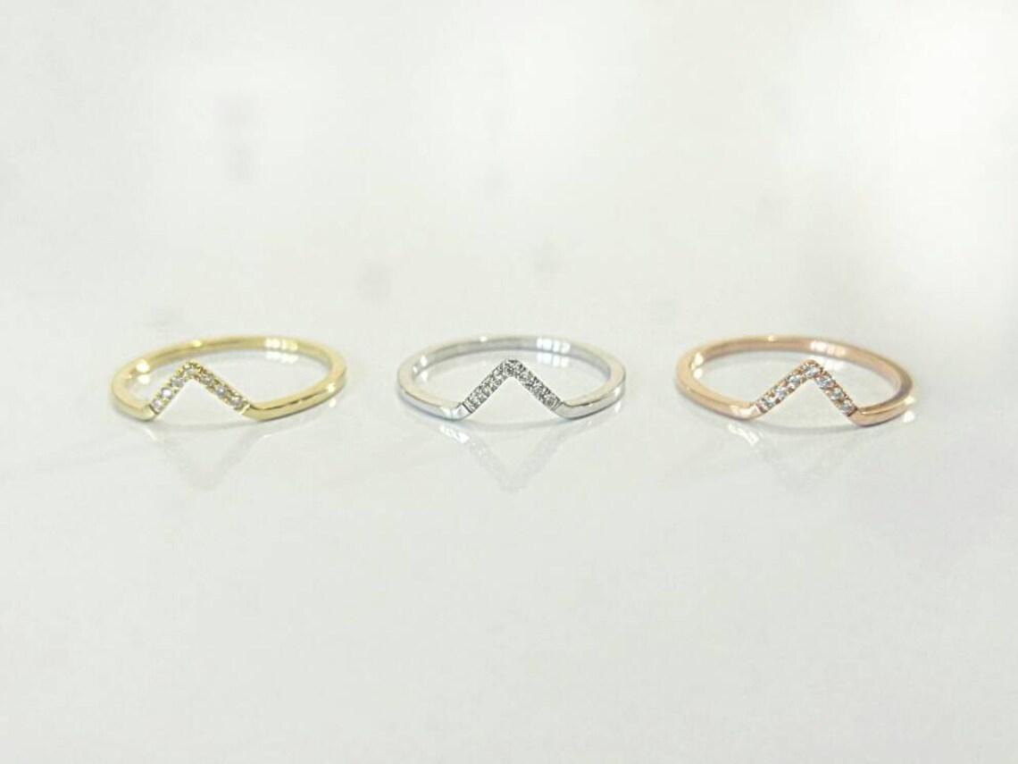 Stacking Ring Set V Ring Set - Etsy