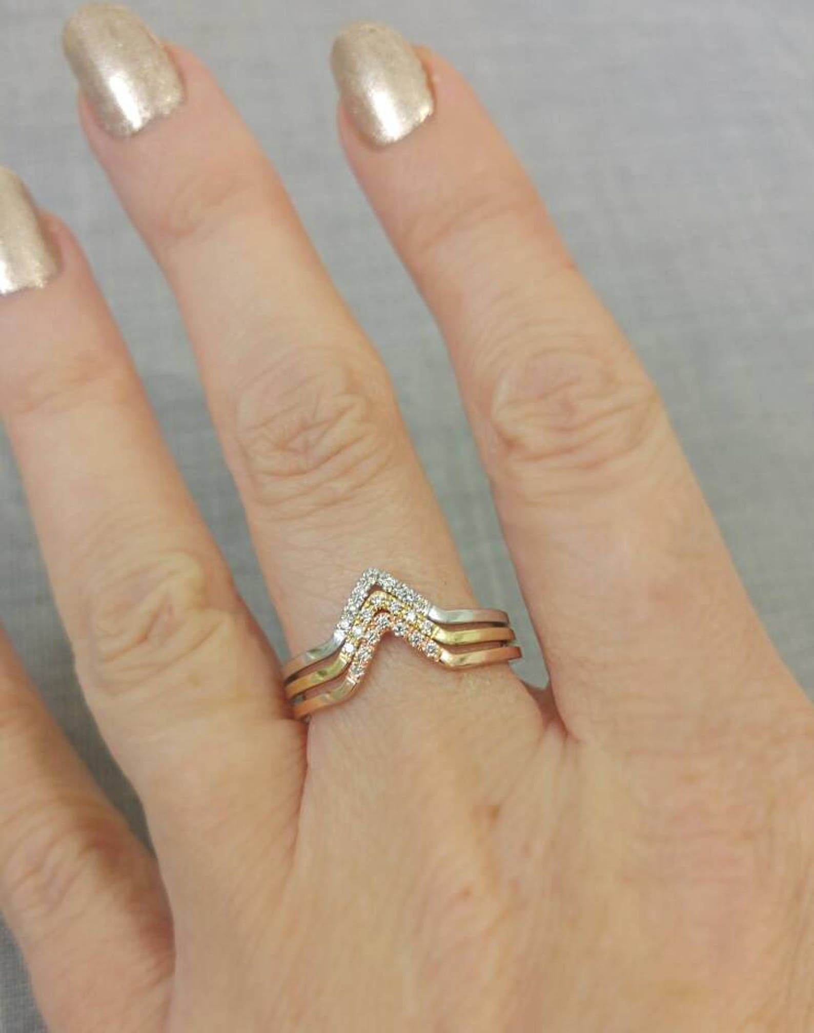 Stacking Ring Set V Ring Set - Etsy