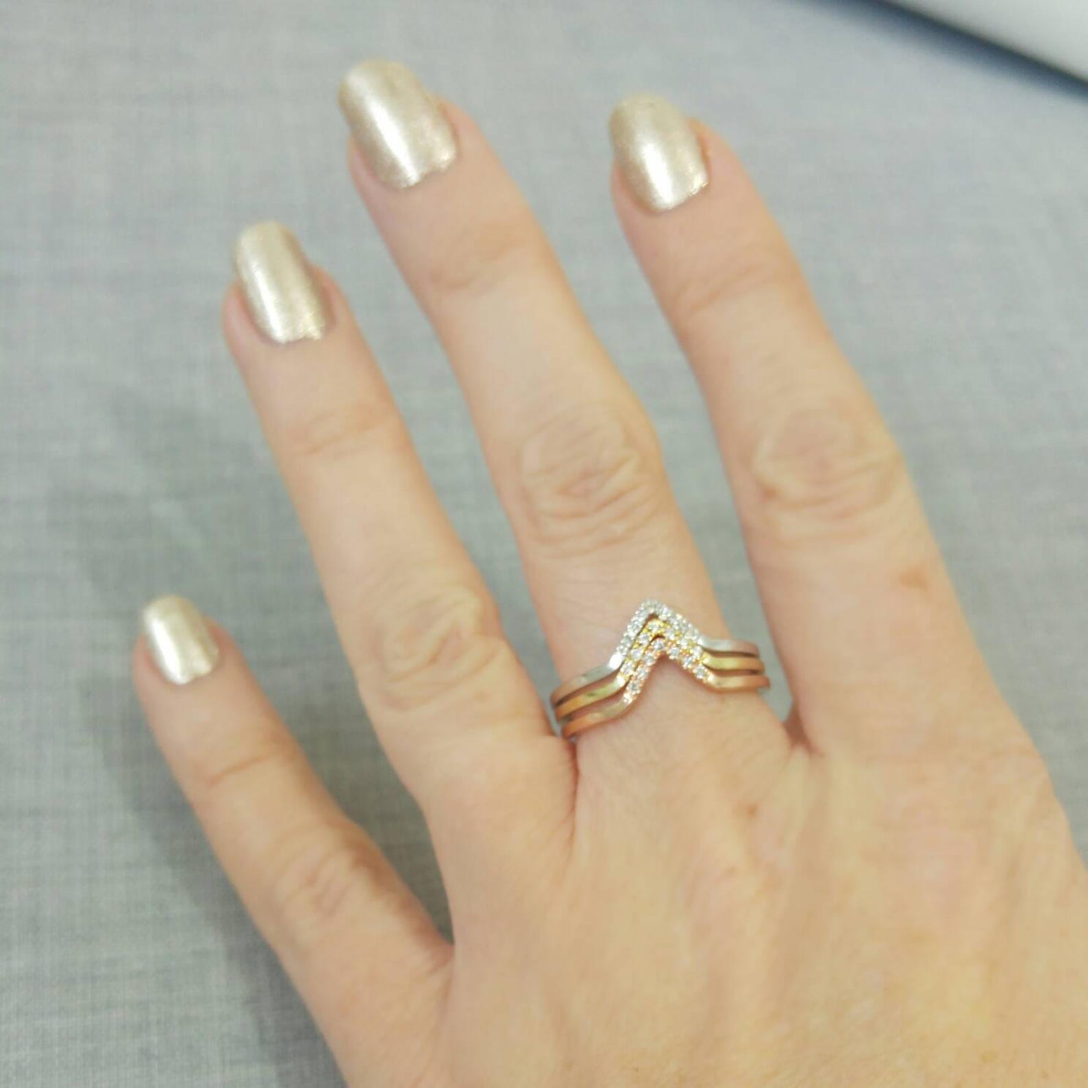 Stacking Ring Set V Ring Set - Etsy