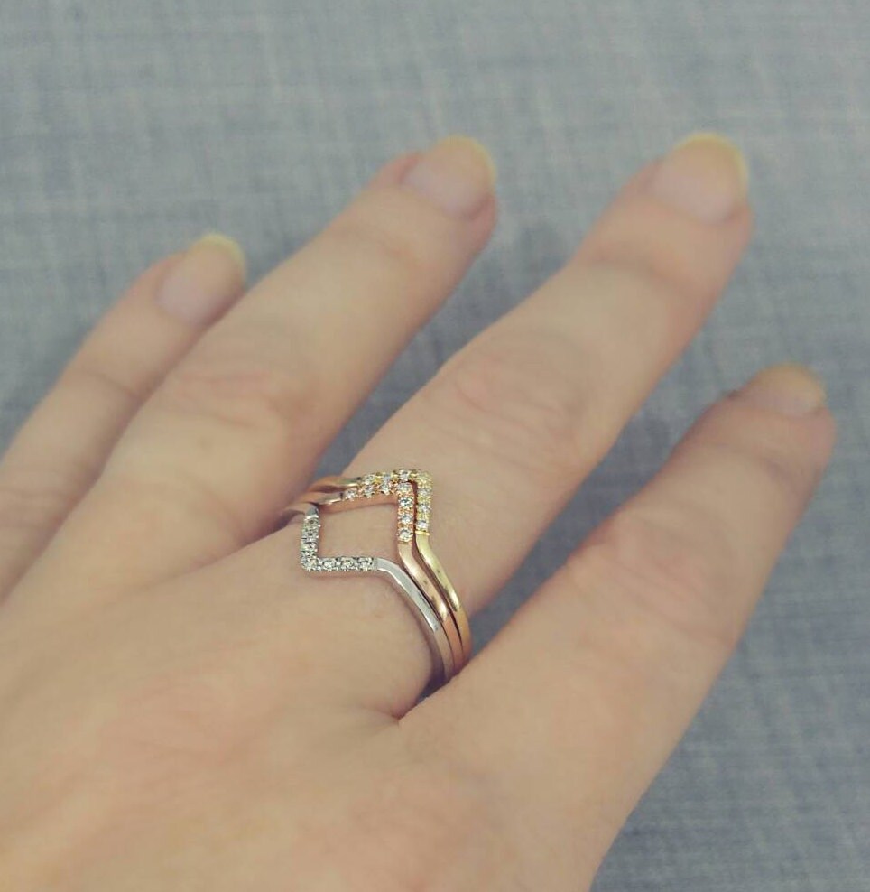 Stacking Ring Set V Ring Set - Etsy