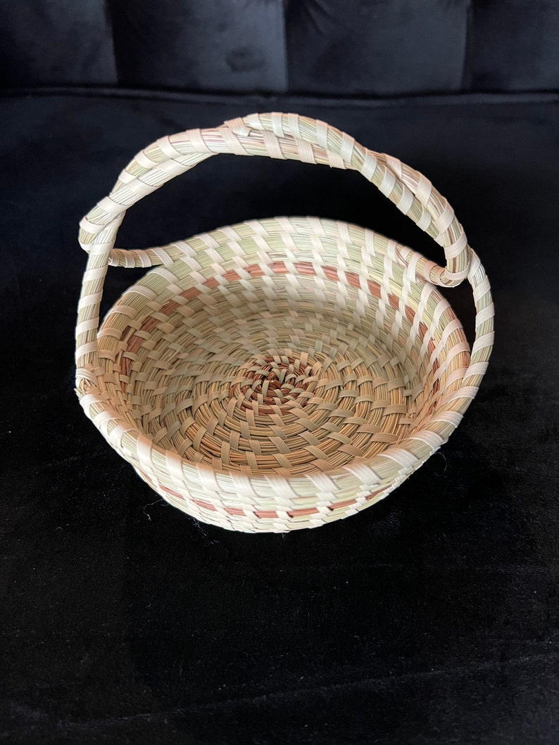 Sweetgrass Twisted Handle Basket - Etsy
