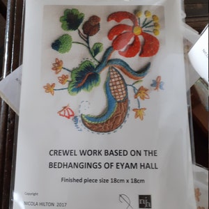 Crewel Work Floral Design Embroidery Kit - Etsy UK