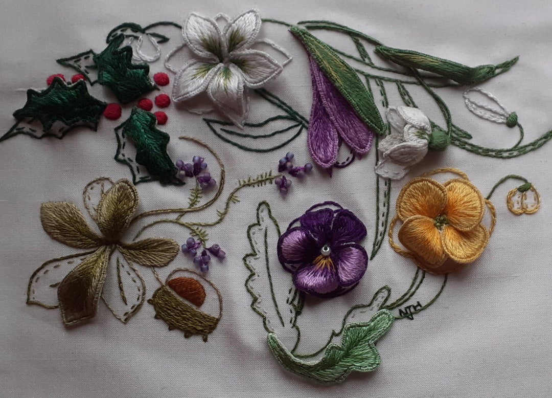 Four Seasons Stumpwork Embroidery Kit - Etsy