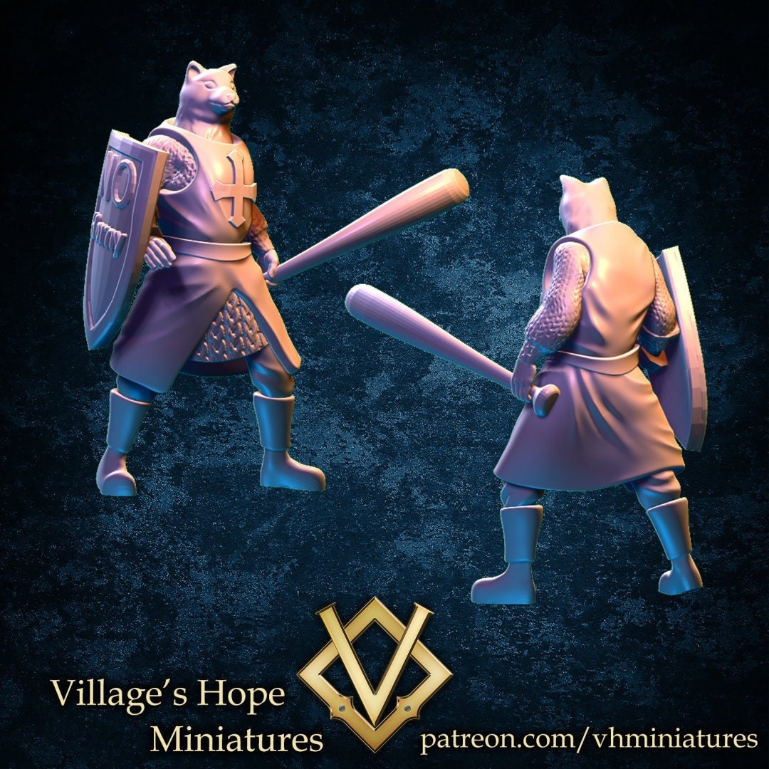 Doge Paladin of Bonking - 28mm Dnd Miniature - Village's Hope ...