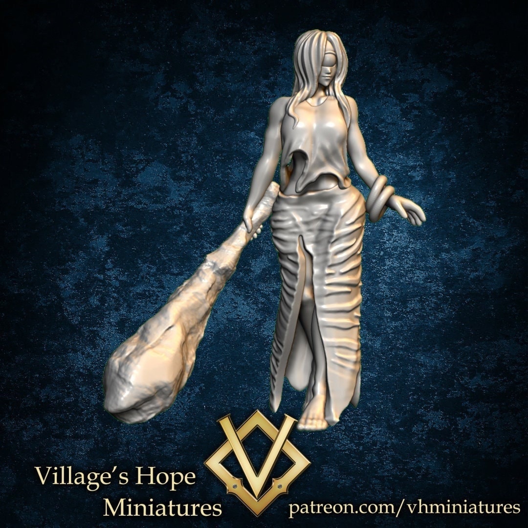 Cyclops Monster Girl - 28mm Dnd Miniature - Village's Hope Miniatures ...