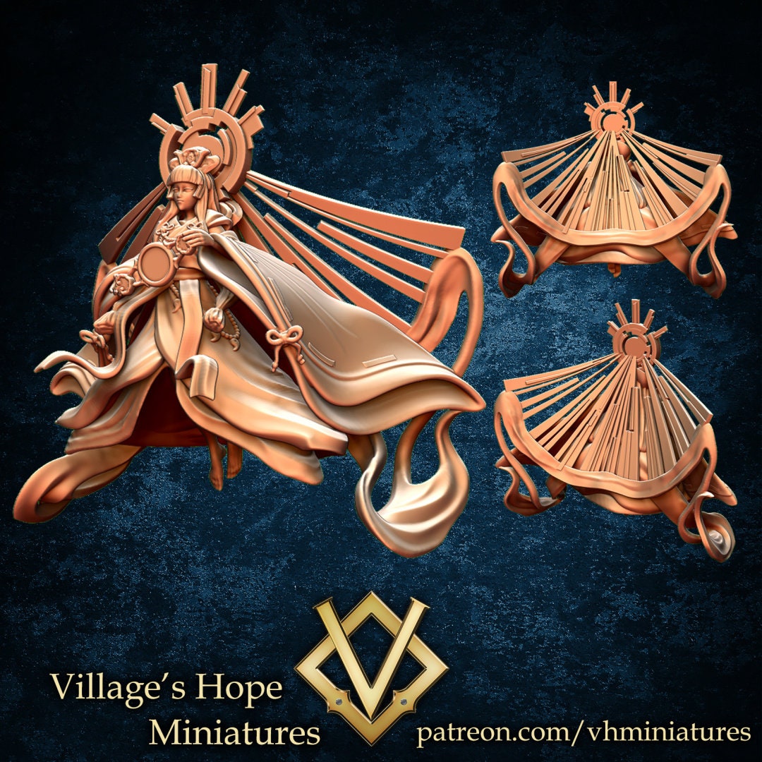 Sun Goddess Amaterasu 75mm 28mm Dnd Miniature - Etsy