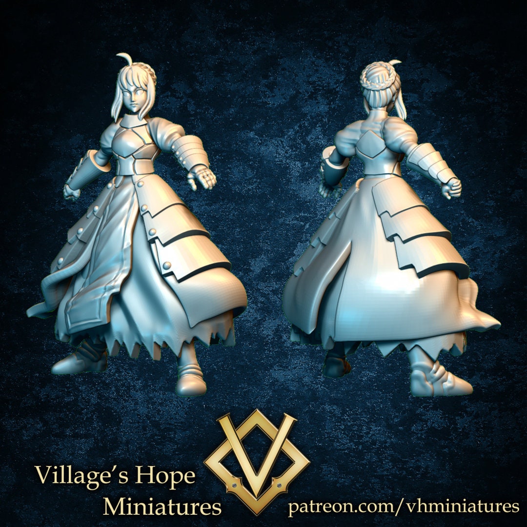 Saber 28mm Dnd Miniature - Etsy