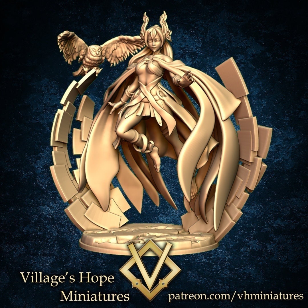 Wisdom Goddess Athena 75mm 28mm Dnd Miniature - Village's Hope ...
