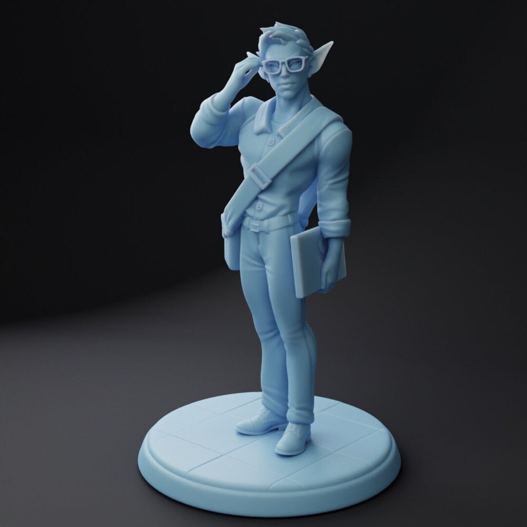 Asciilyan, the Elf Programmer Dnd Miniature - Twin Goddess Miniatures ...