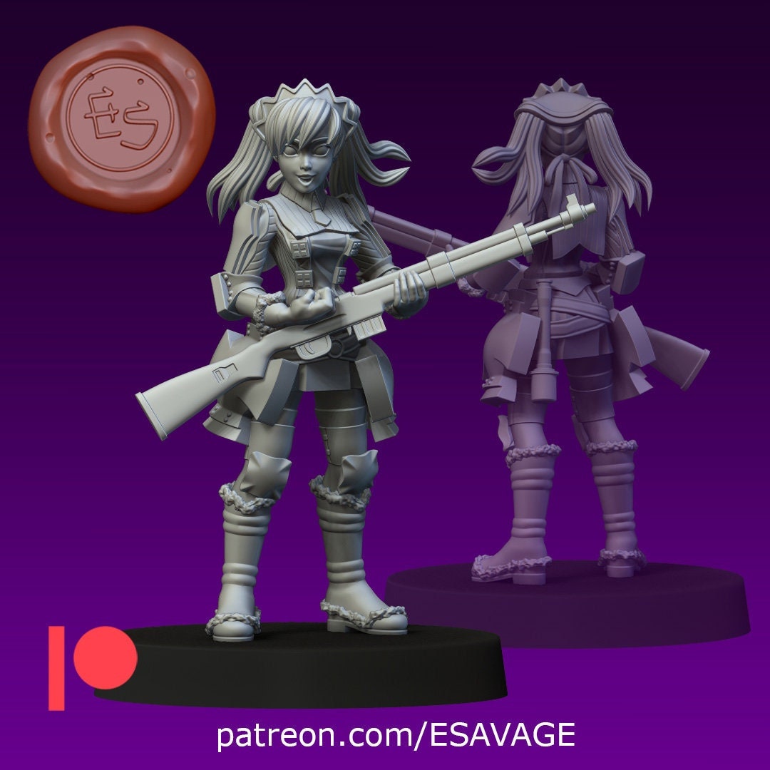 Wartime Baker 32mm Dnd Miniature - Ethan Savage Studios - Etsy