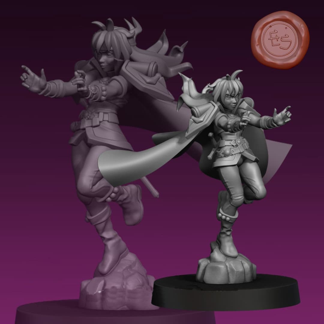Female Human Dragon Slayer Sorceress 32mm Dnd Miniature - Ethan Savage ...