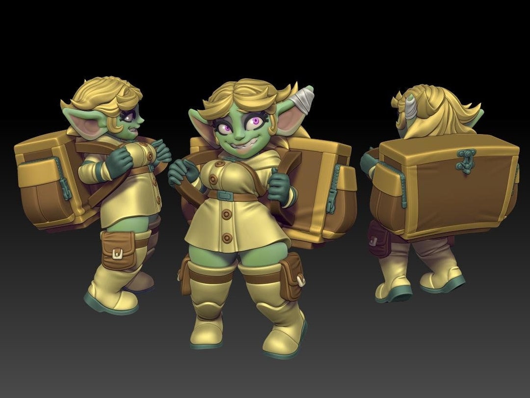 Bobbie the Goblin Merchant 32mm Miniature - Twin Goddess Miniatures ...