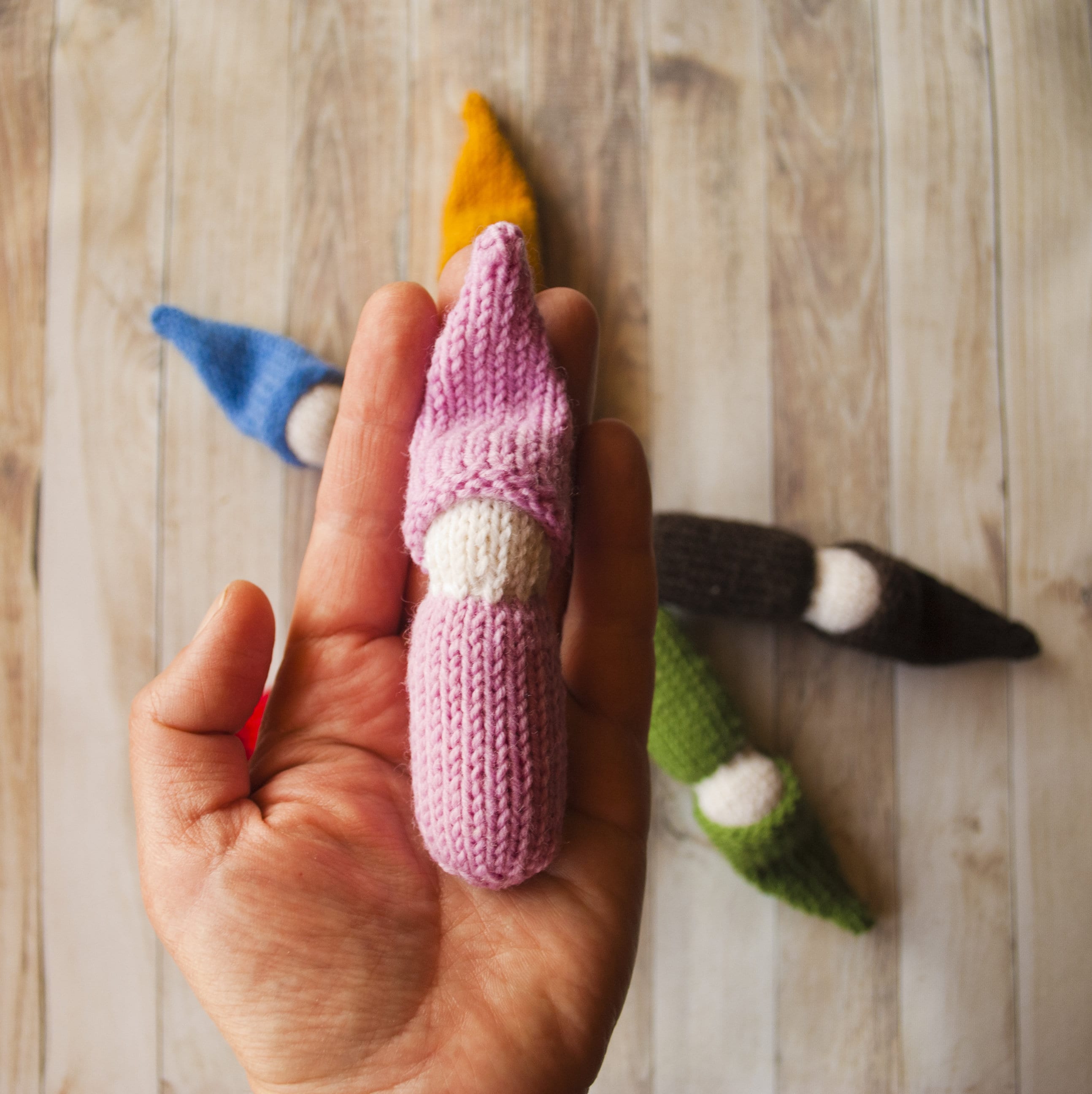 Waldorf Inspired Rainbow Gnomes in Roll-up Pouch Gnome Play Set Gnome ...