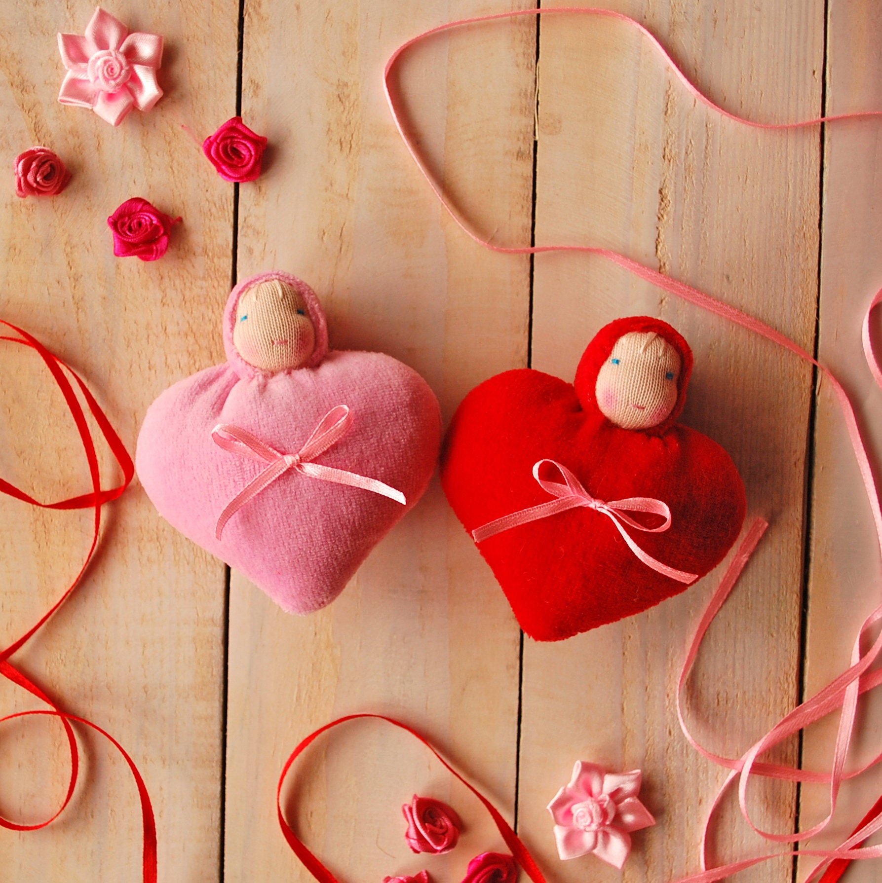 Heart Doll Valentine's Day Gift Waldorf Inspired Small Doll Waldorf ...