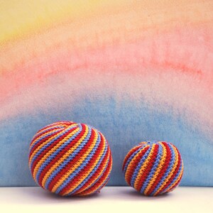 Waldorf Inspired Colorful Balls Wool Rainbow Balls Organic Ball Baby ...