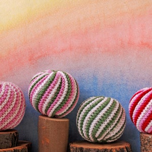 Waldorf Inspired Colorful Balls Wool Rainbow Balls Organic Ball Baby ...