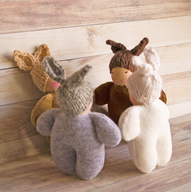 Waldorf Little Bunny Doll Pocket Baby Doll Waldorf Easter Doll - Etsy