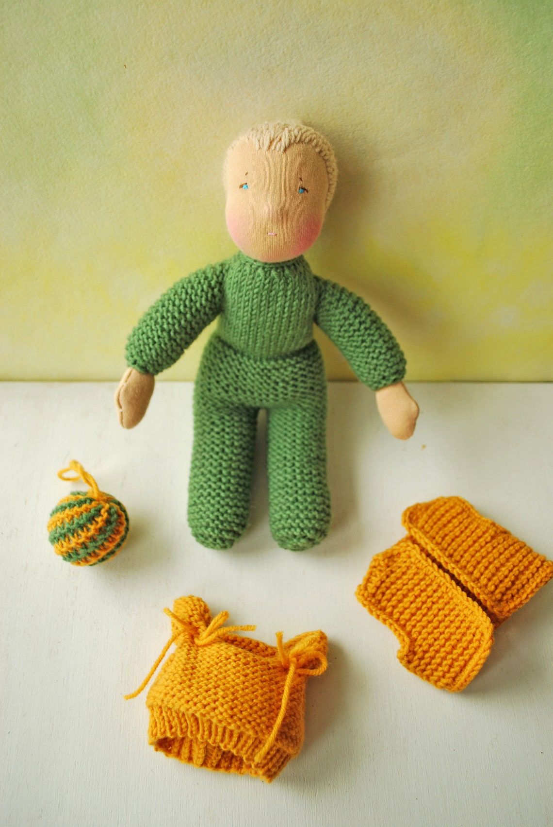 Waldorf Doll Knitted Waldorf Doll Waldorf Baby Doll Cuddle - Etsy