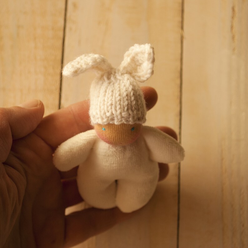 Waldorf Little Bunny doll Pocket baby doll Waldorf Easter doll | Etsy