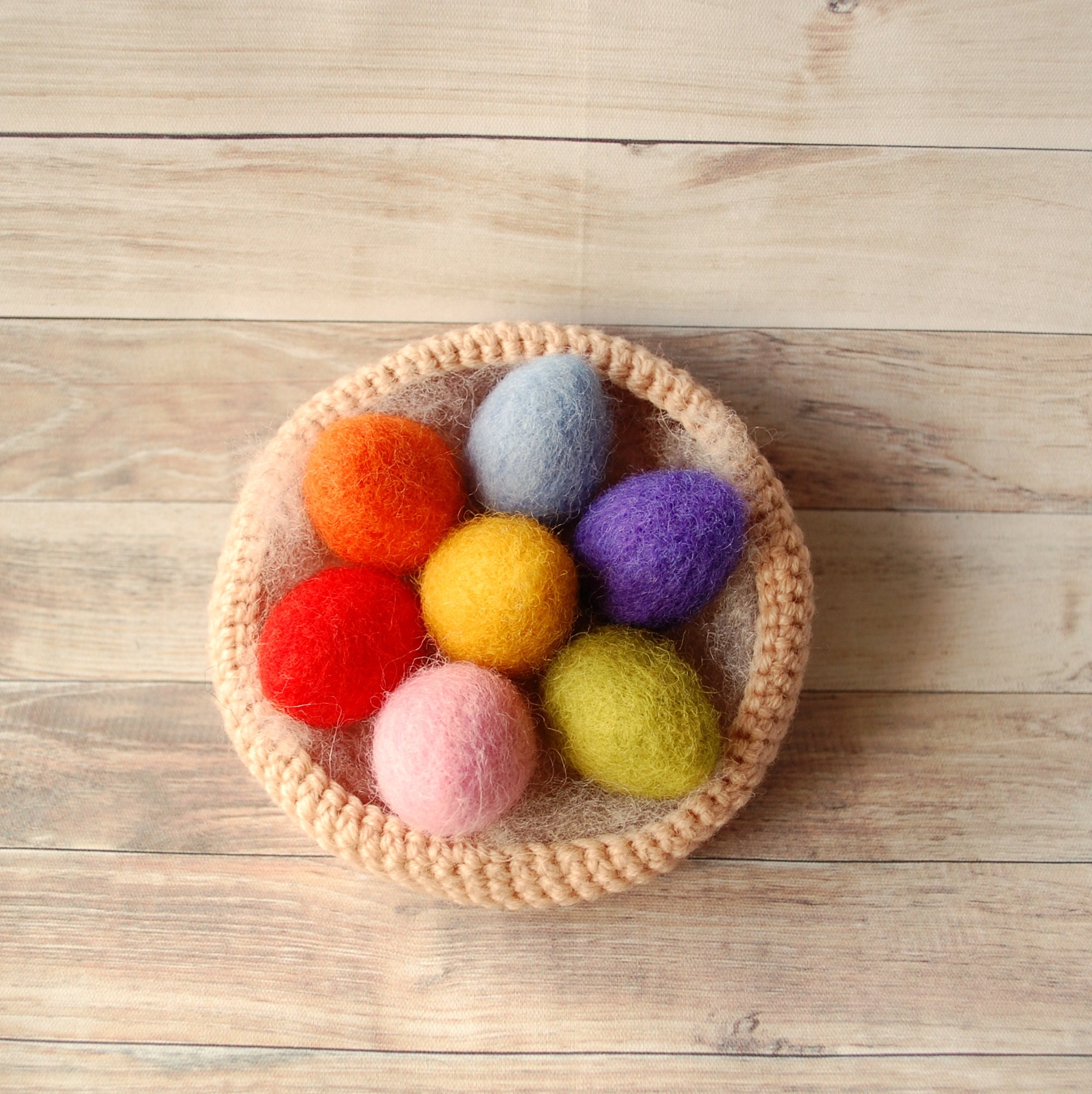 Needle felted Easter Eggs in the crochet basket Easter toys | Etsy